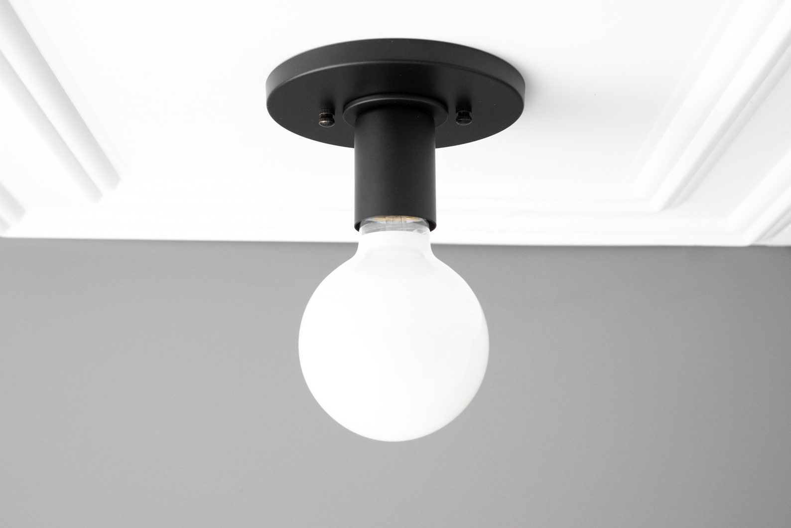 Simple Light Fixture Ceiling Light Wall Light Large Bulb | Etsy