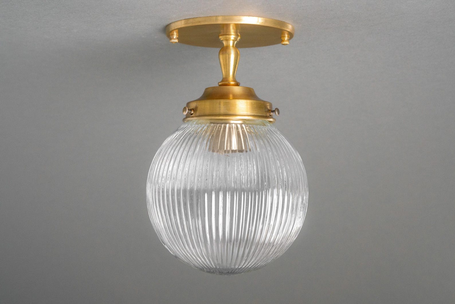 Prismatic Globe - Modern Ceiling Light - Semi Flush Mount - Kitchen ...
