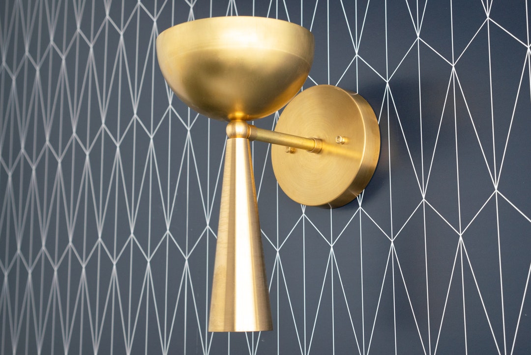 Art Deco Sconce Modern Lighting Art Deco Lighting Brass Sconce Mid ...