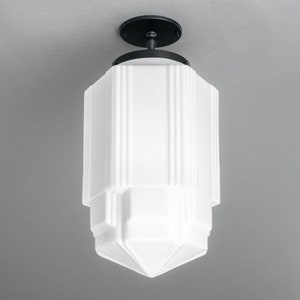Large Skyscraper Shade Ceiling Light Flush Mount Art Deco Lighting Made ...