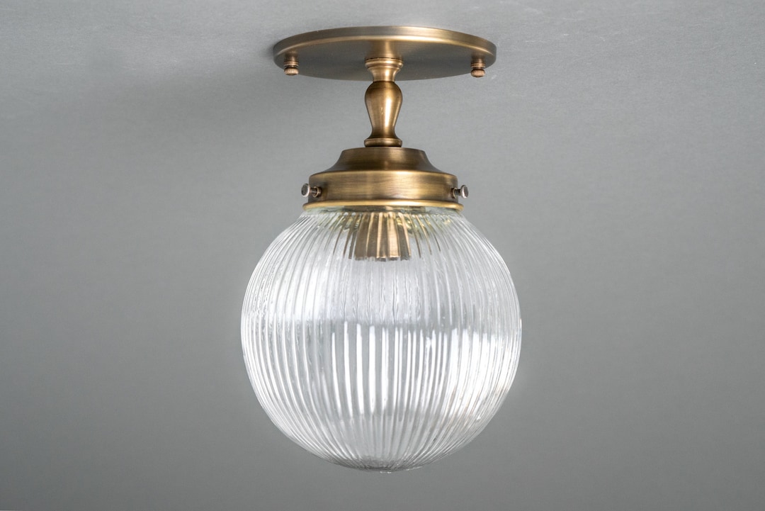 Prismatic Globe - Modern Ceiling Light - Semi Flush Mount - Kitchen ...