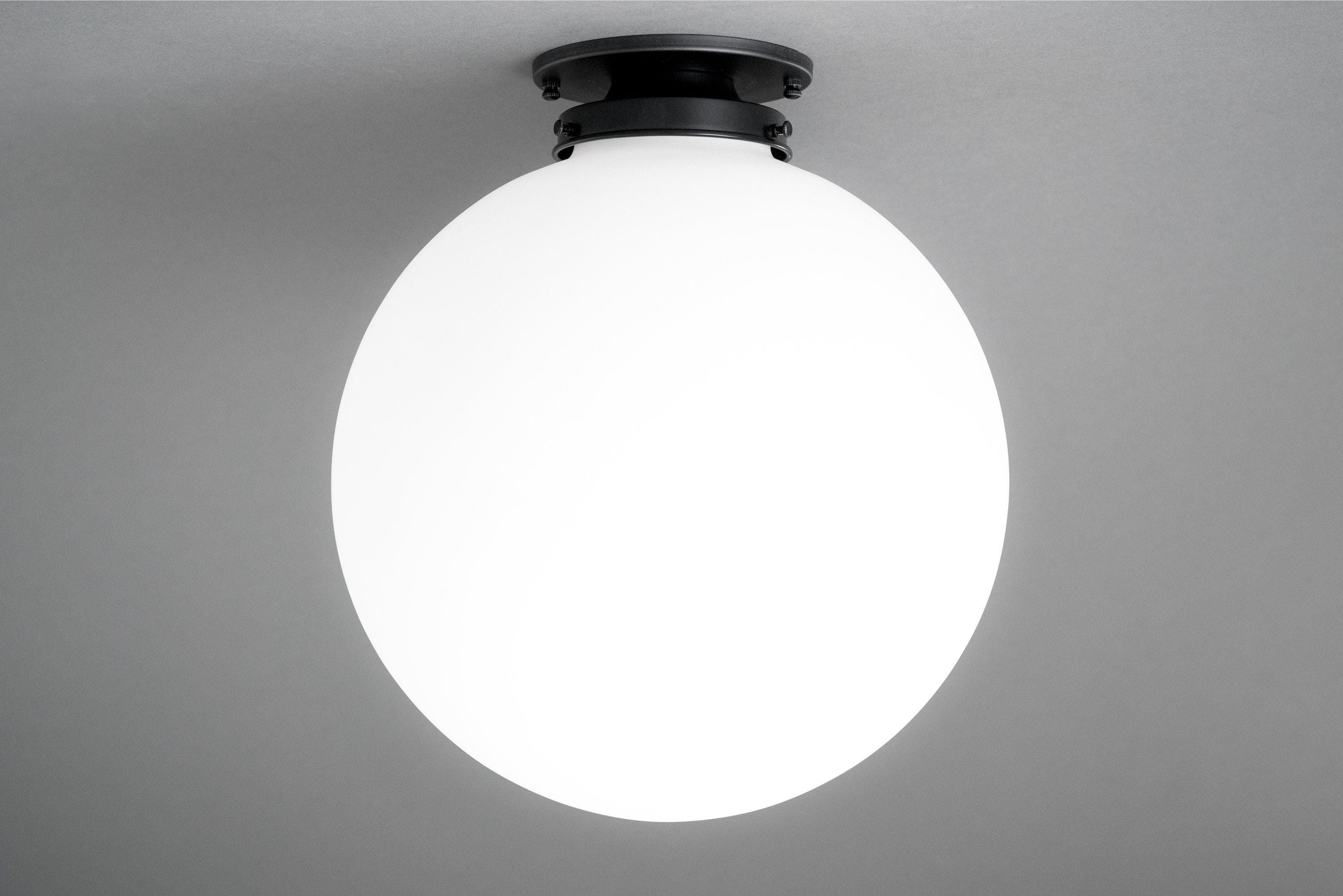 12in Frosted Globe - Large Globe Light - Globe Lighting - Deco Lighting ...