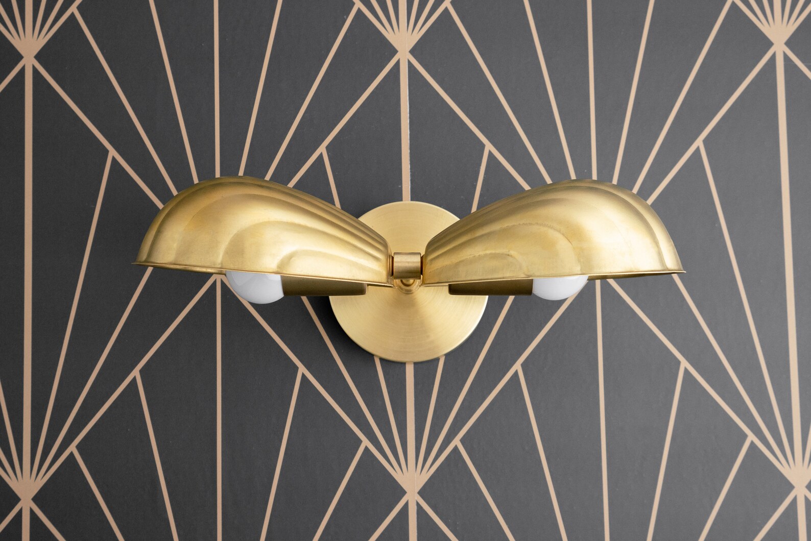 Shell Shade Art Deco Vanity Bathroom Lighting Wall - Etsy