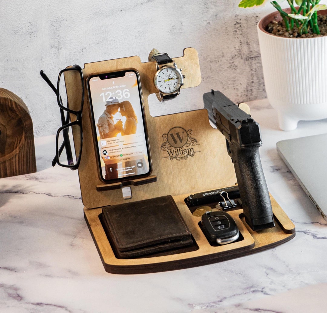 Wooden Docking Station, Plywood Stand for Gun, Police Valet Gun Cell ...