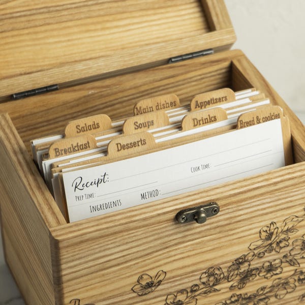 Rustic Recipe Box - Etsy