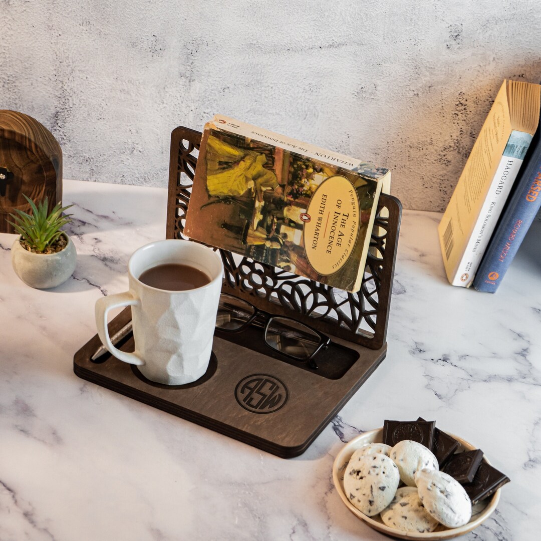 Personalized Book Stand, Book Holder Wood, Stand for Book, Bookstand ...