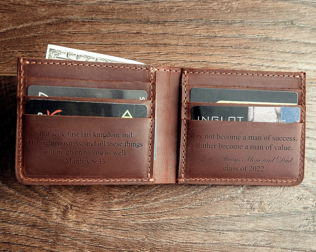 Confirmation Gift for Men, Bible Verse Wallet, Boys Confirmation Gifts ...