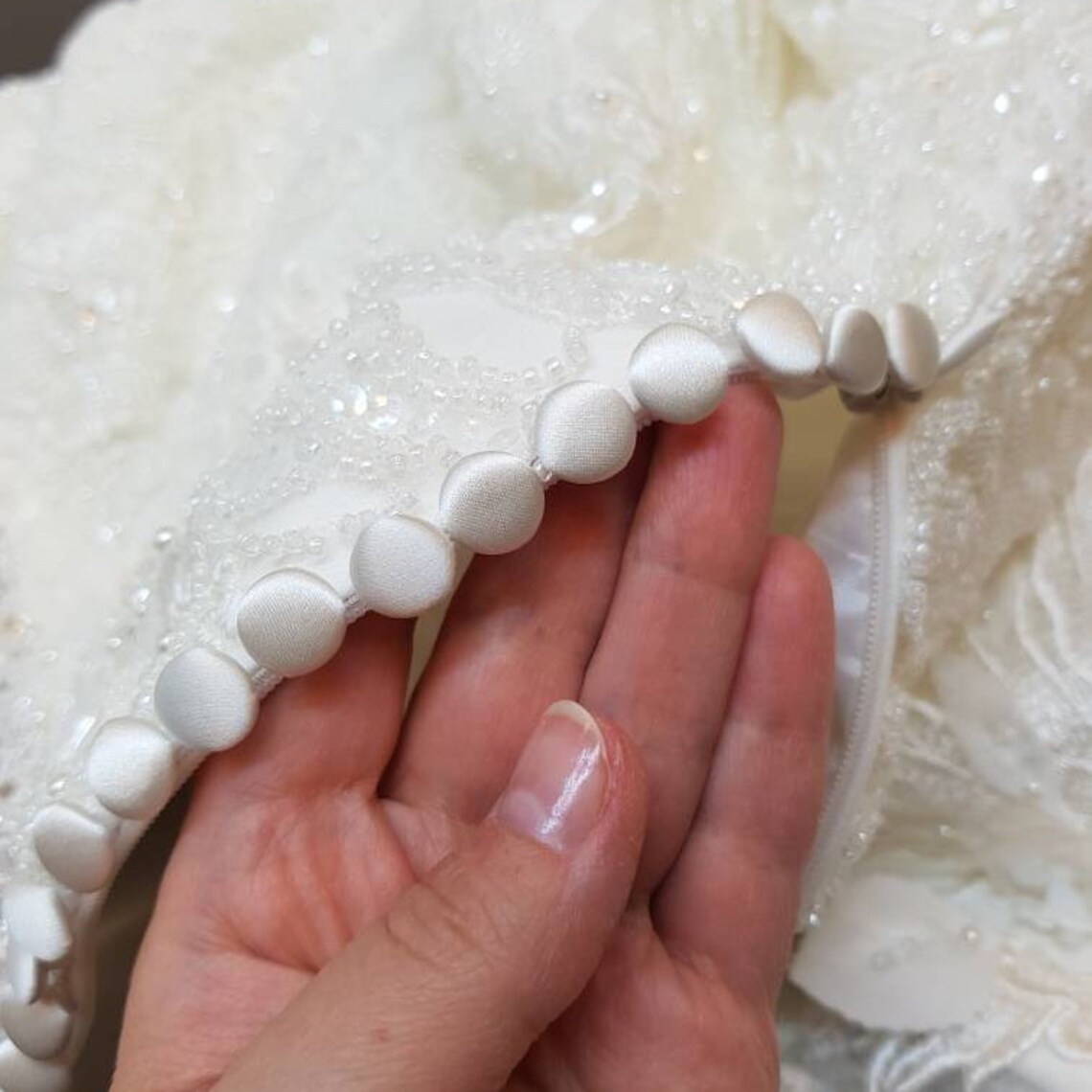 Bridal Dress Buttons White Bridal Covered Buttons for Elegant - Etsy UK