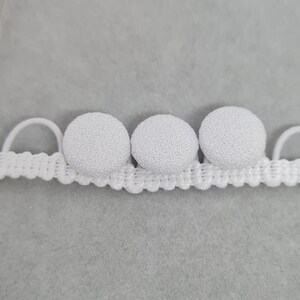 White Button Loop Trim for Bridal Dress Wedding Button Elastic Loops - Etsy