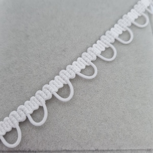 White Button Loop Trim of Bridal Dress Wedding Button Elastic Loops Are ...