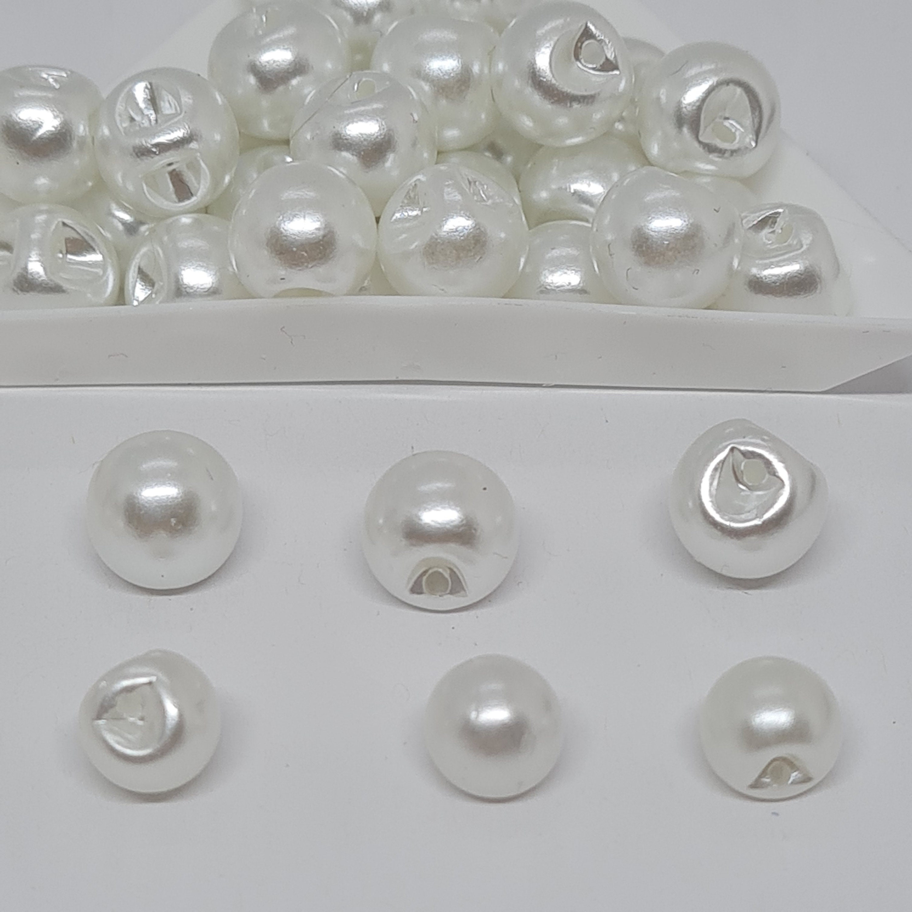 Pearl White Shank Buttons White or Ivory Bridal Acrylic - Etsy