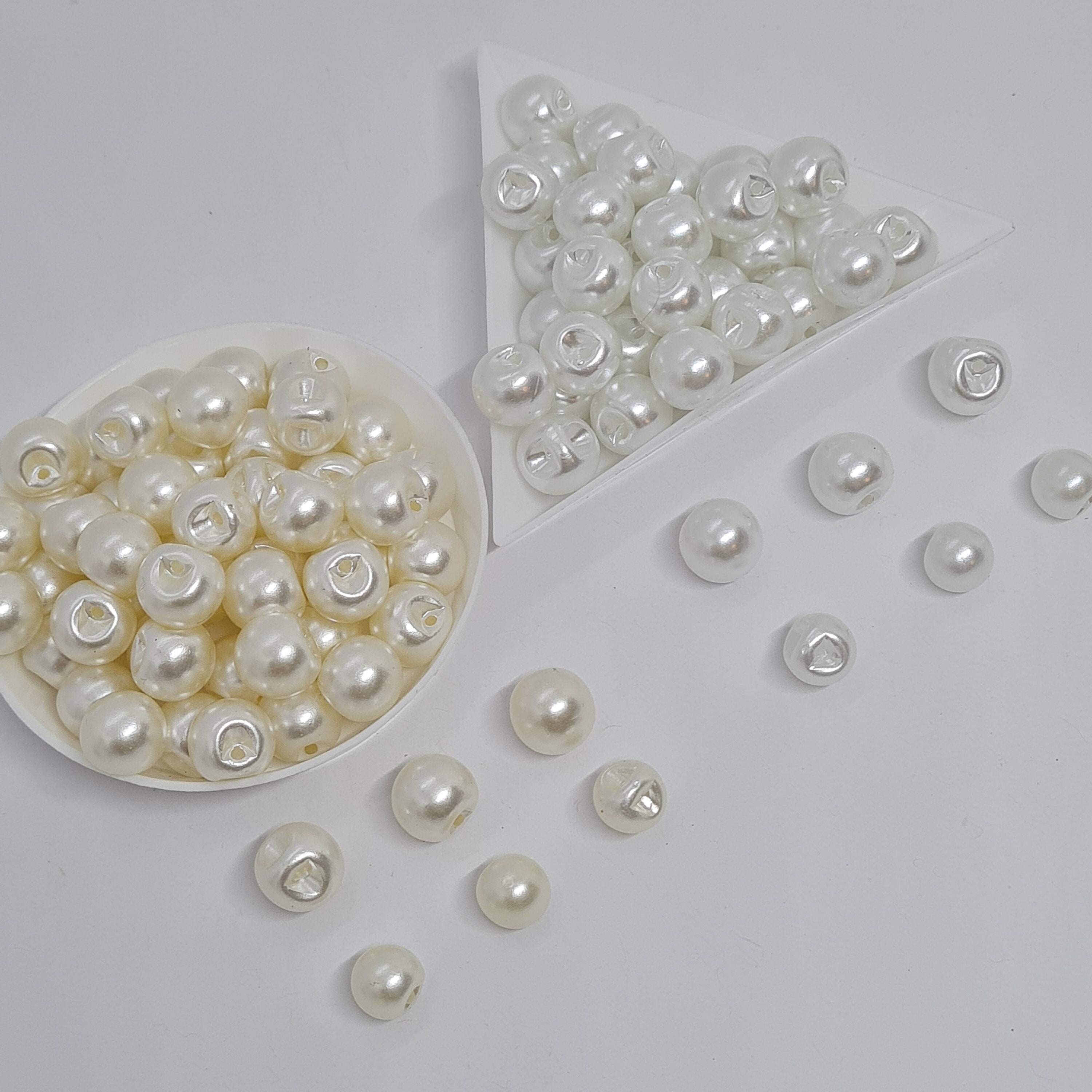 Pearl White Shank Buttons White or Ivory Bridal Acrylic - Etsy