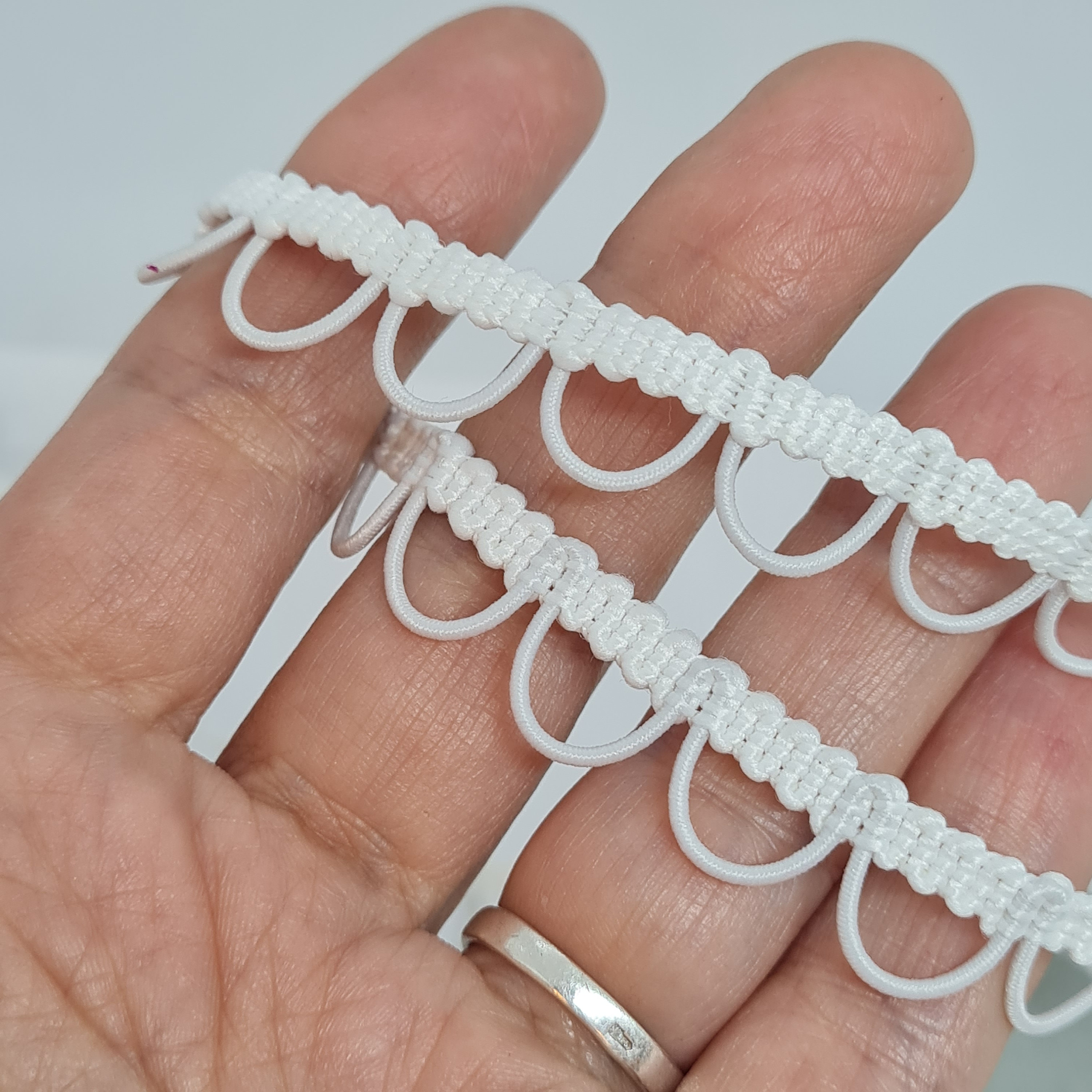 White Button Loop Trim for Bridal Dress Wedding Button Elastic Loops - Etsy