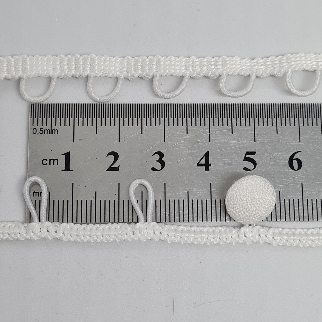 Off-white Button Loop Trim for the Bridal Dress Wedding Button Elastic ...