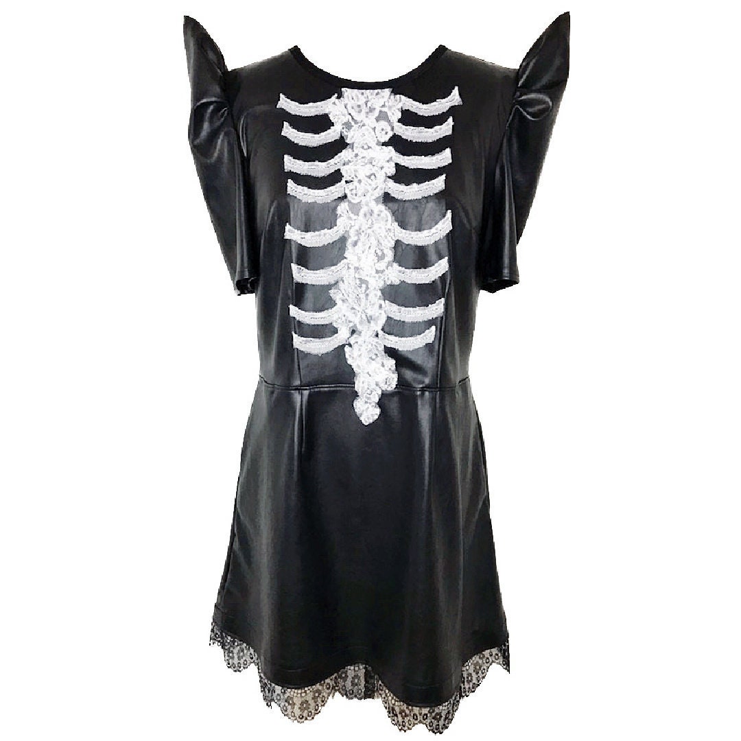 One of a Kind Skeleton Dress With Pockets, Lace, Skeleton Detailing ...