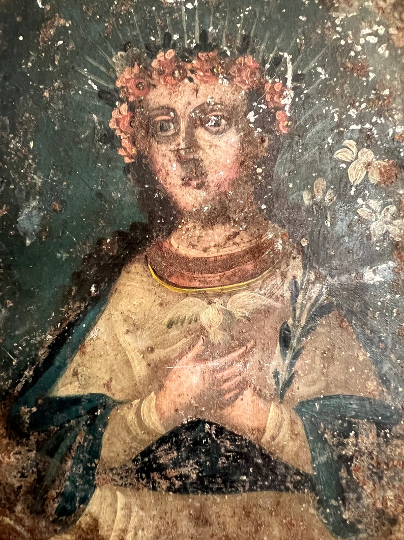 Antique Retablo / El Alma De Maria - Etsy