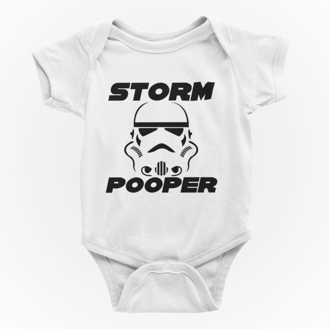 Storm Pooper Baby Grow / Funny Star Wars Joke Stormtrooper Baby Body ...