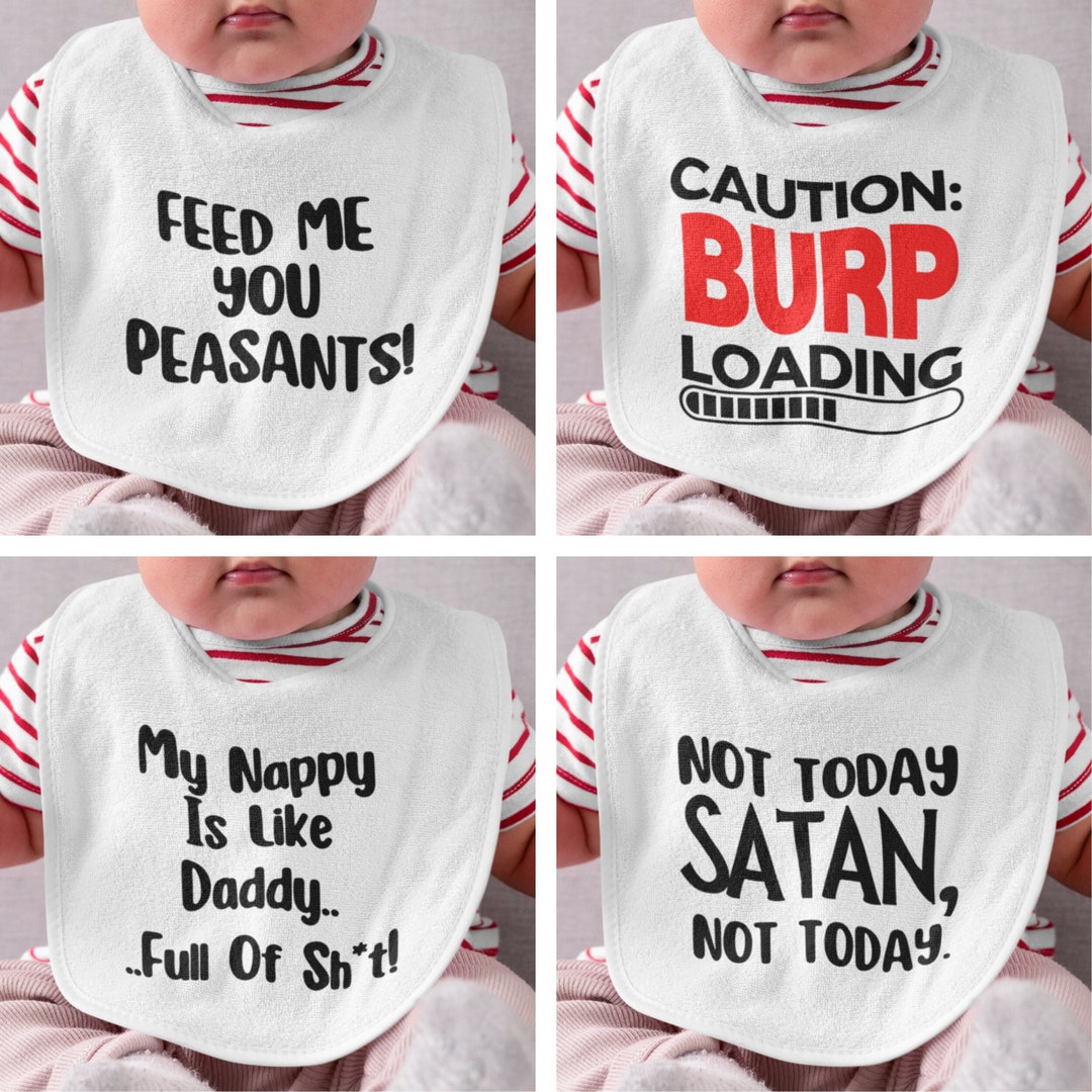 Funny Novelty Baby Bibs / New Baby Joke Gift / New Parents / Baby Bib ...