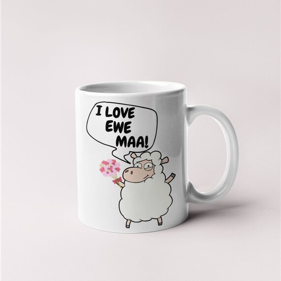 I Love Ewe Maa Cute Sheep Design for Mother's Birthday / | Etsy