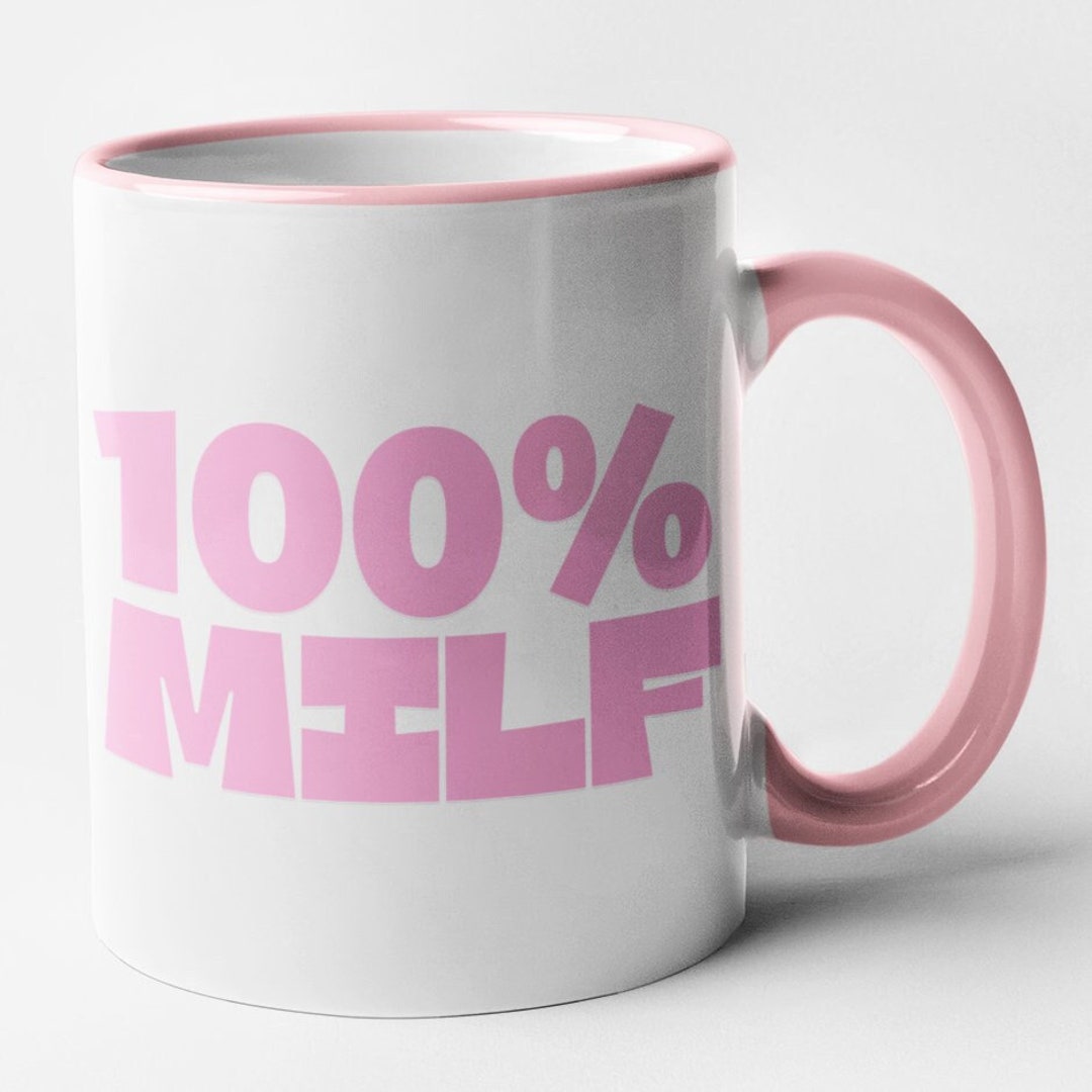100% Milf Mug Funny Novelty Mum Joke Office Banter Birthday Christmas ...