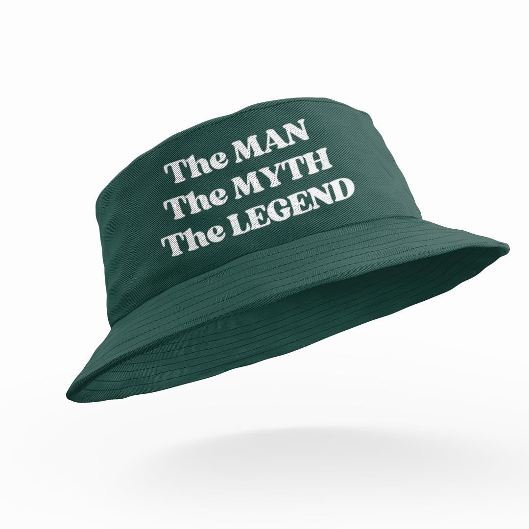 The Man the Myth the Legend Bucket Hat Funny Novelty Hat Friend Joke ...