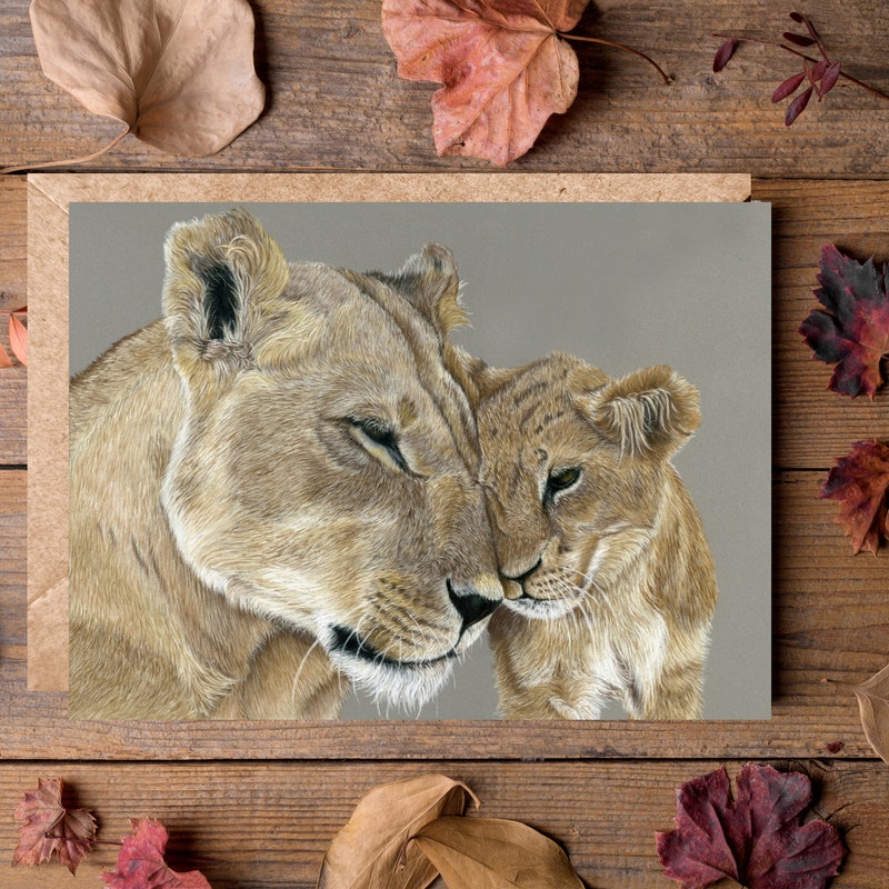 Lion Greeting Card - Etsy