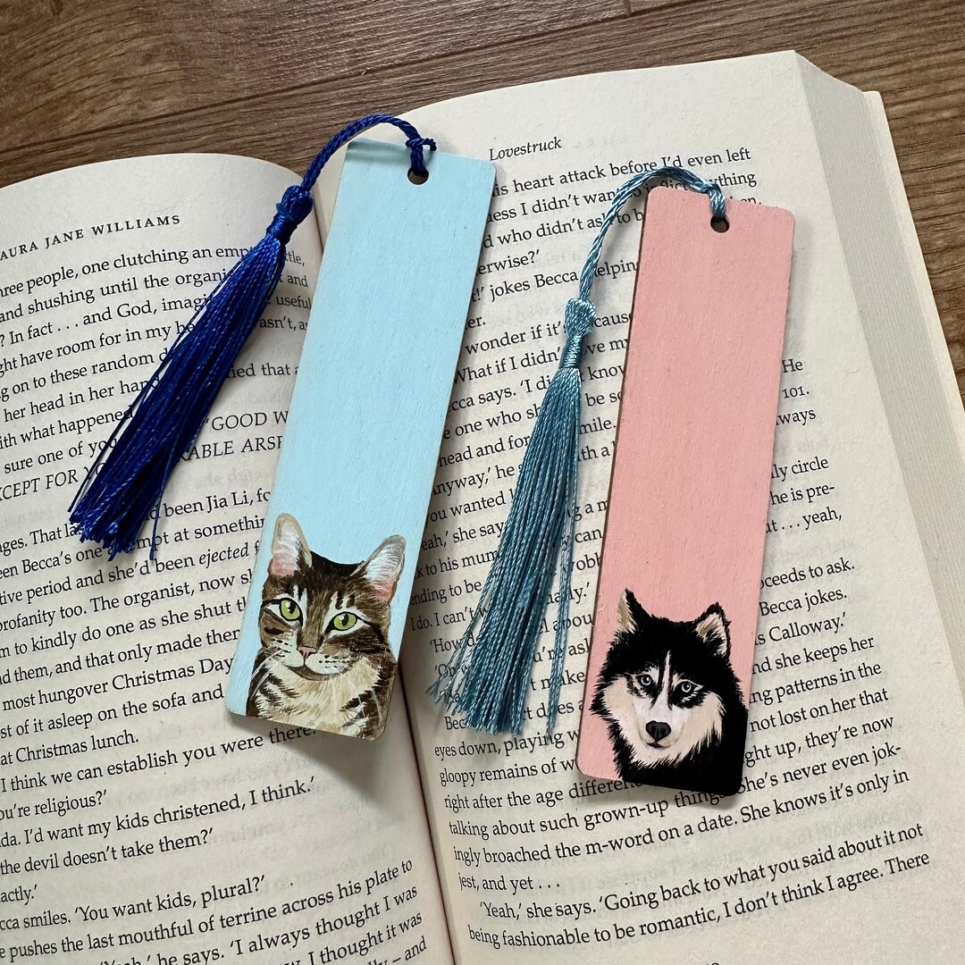 Custom Pet Bookmark | Hand Painted Personalised Animal Bookmark | Photo ...