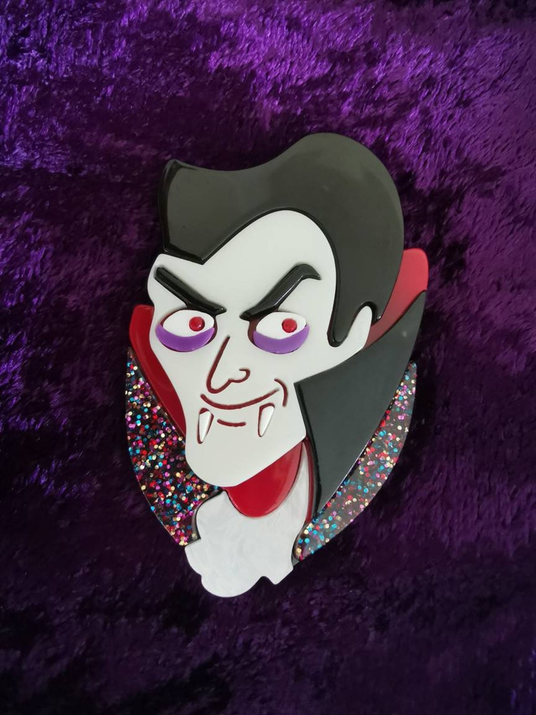 Count Dracula Pin Brooch. Lea Stein Style. Vinyl Pin Badge. Gothic ...