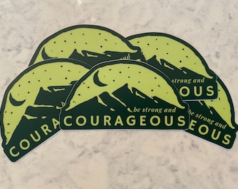 Be Strong and Courageous Vinyl Sticker Christian Sticker | Etsy