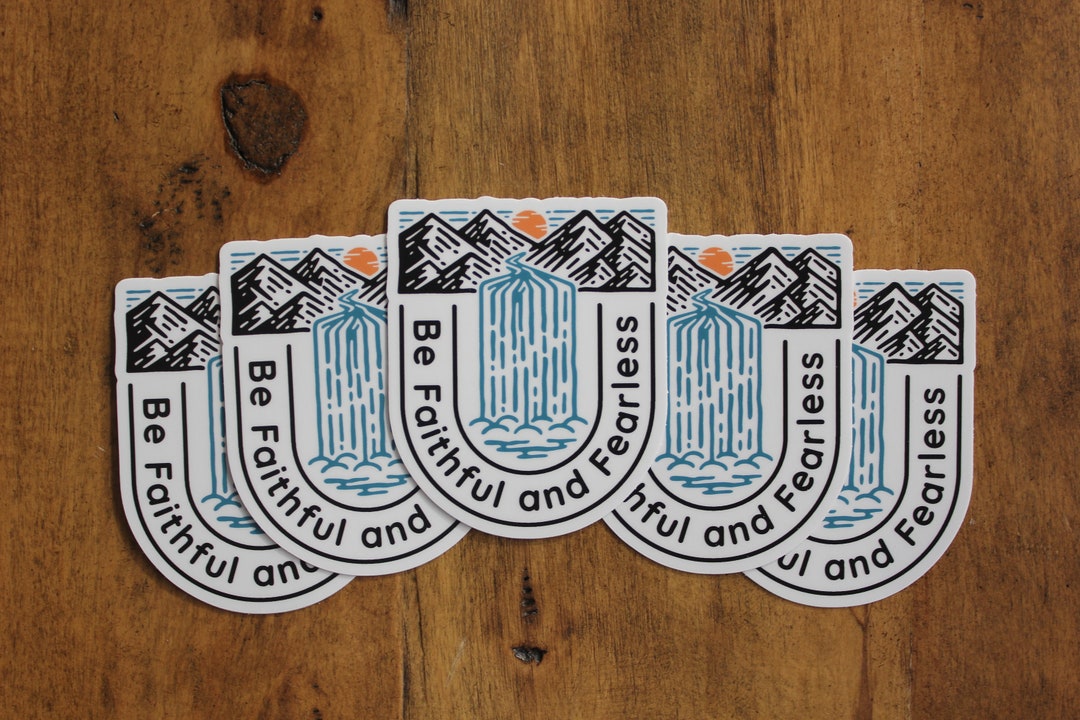 Set of 10 Be Faithful and Fearless Vinyl Sticker, Christian Youth Gift ...