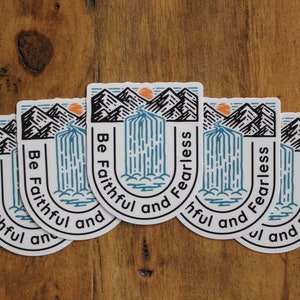 Set of 10 Be Faithful and Fearless Vinyl Sticker, Christian Youth Gift ...