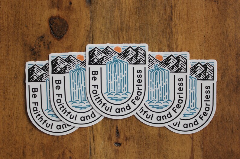 Set of 10 Be Faithful and Fearless Vinyl Sticker Christian - Etsy