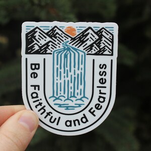 Set of 10 Be Faithful and Fearless Vinyl Sticker, Christian Youth Gift ...