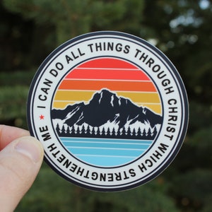 Set of 3 Vinyl Stickers: Be Faithful and Fearless, I Can Do All Things ...