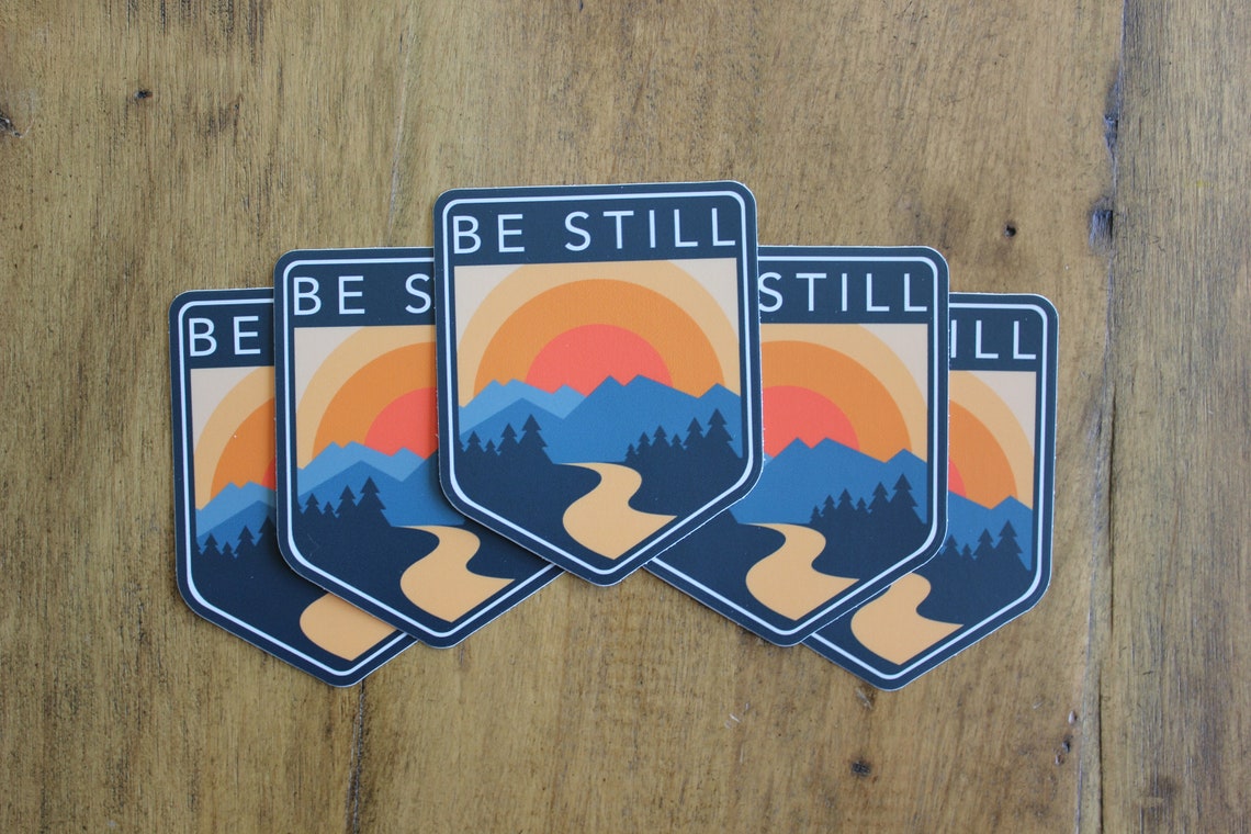 Set of 10 Be Still Vinyl Stickers Be Still Sticker Sun - Etsy