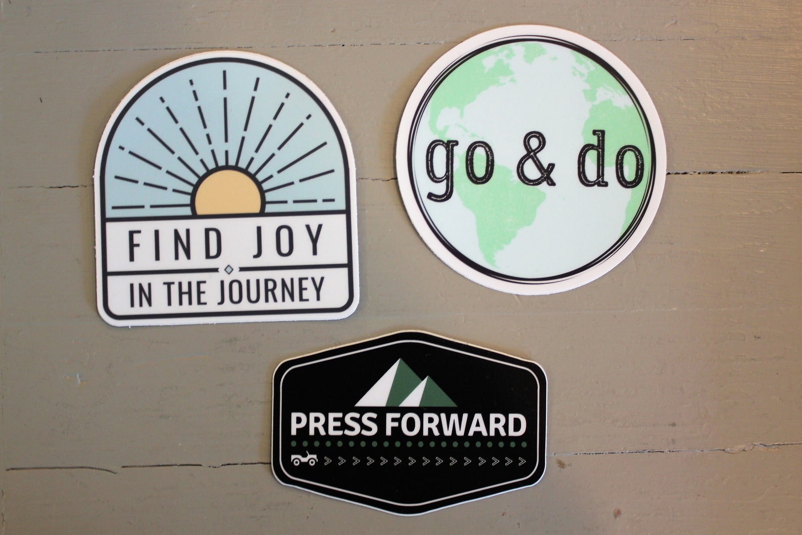 Set of 3: Find Joy Go & Do Press Forward Vinyl Sticker | Etsy
