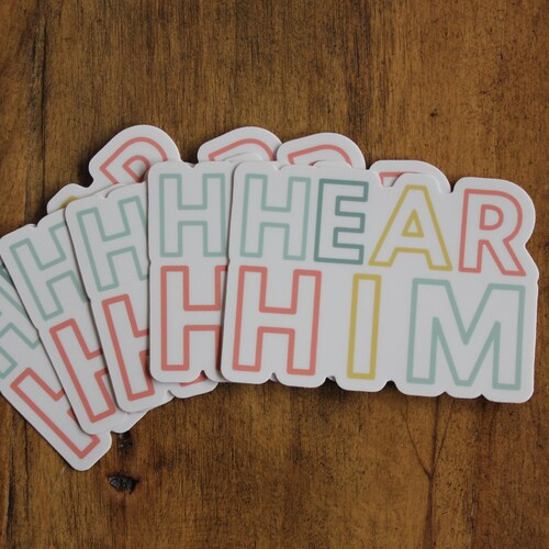 Set of 10 Hear Him Vinyl Stickers Hear Him Sticker Young - Etsy