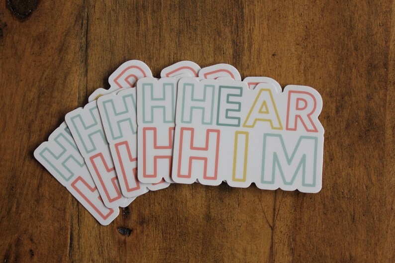 Set of 10 Hear Him Vinyl Stickers Hear Him Sticker Young - Etsy