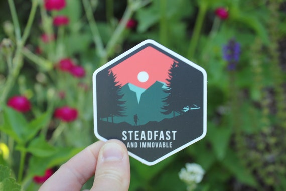 Steadfast and Immovable Vinyl Sticker Mountain Vinyl Sticker - Etsy