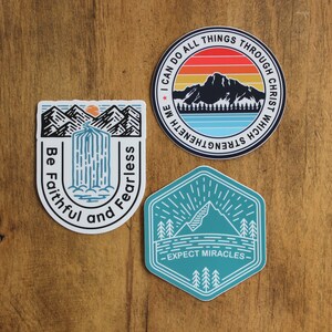 Set of 3 Vinyl Stickers: Be Faithful and Fearless, I Can Do All Things ...