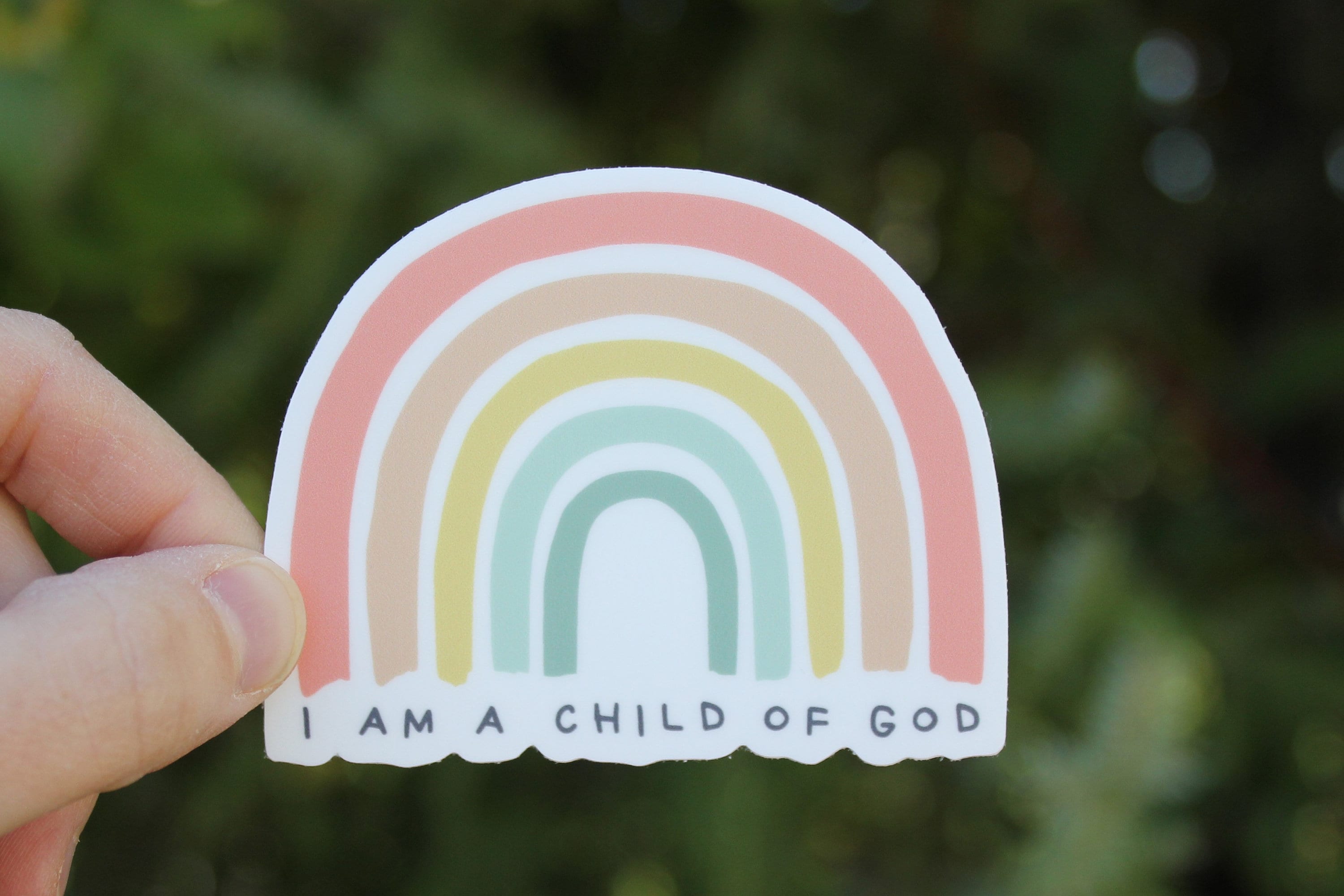 I am a Child of God Vinyl Sticker Rainbow Sticker Christian | Etsy