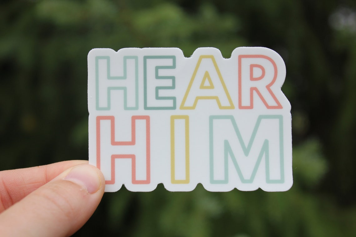 Set of 10 Hear Him Vinyl Stickers Hear Him Sticker Young - Etsy