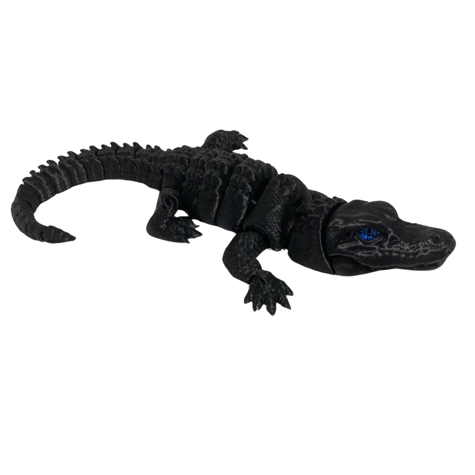 Articulated 3D Printed Alligator With Opening Mouth and Glass Eyes ...