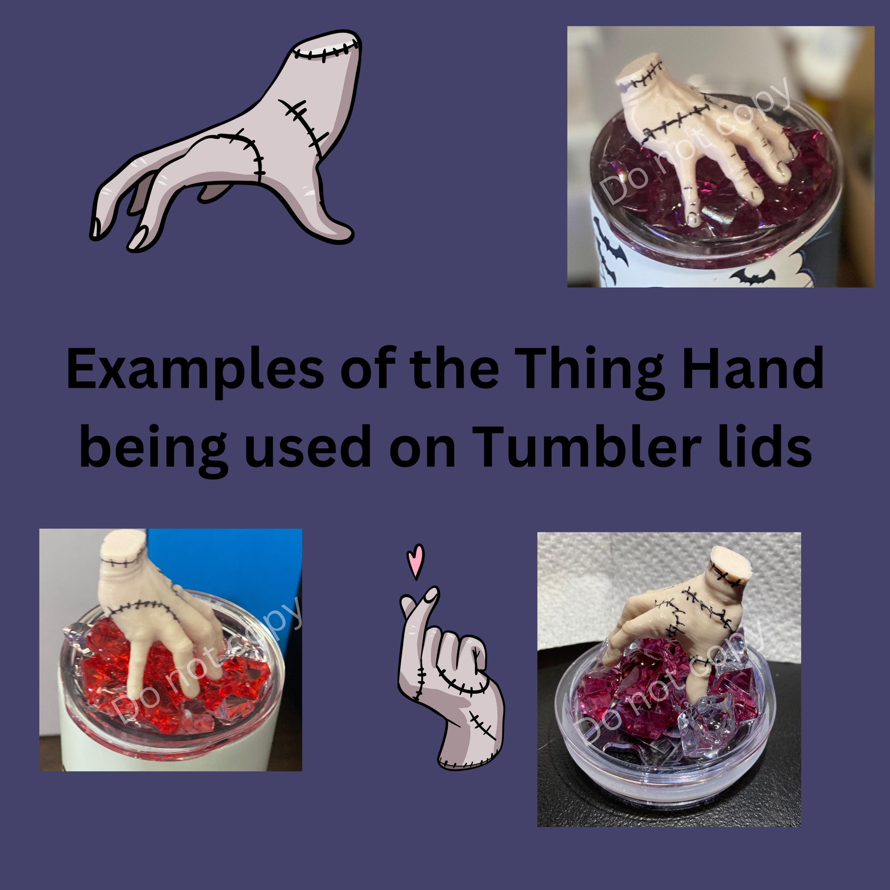 Thing Hand 3D Printed Severed Hand Perfect for Tumbler Toppers Cupcake ...