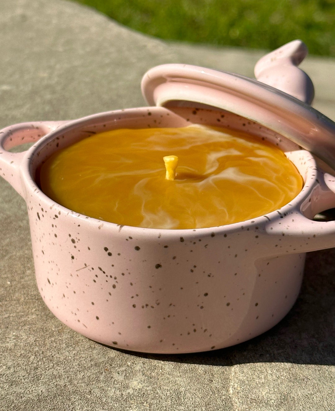 Rabbit Baking Dish , 100% Pure Natural Beeswax Candle W Swirl, Approx ...