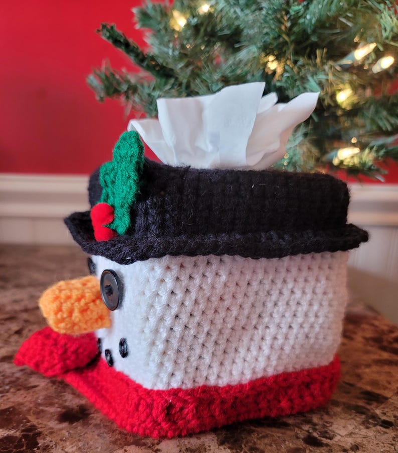 Snowman Tissue Box Cover - Etsy