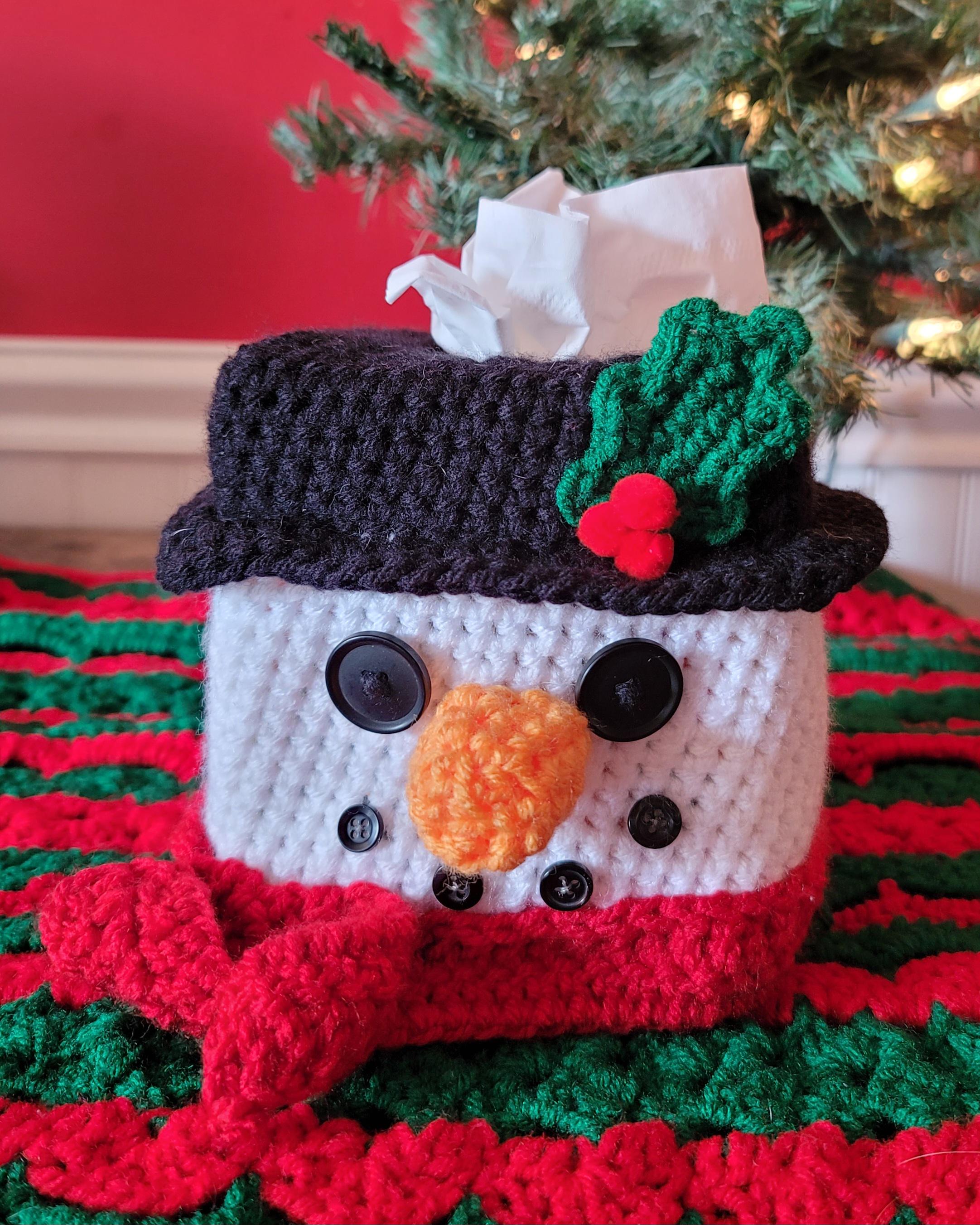 Snowman Tissue Box Cover - Etsy