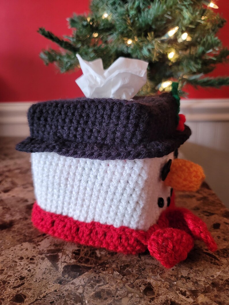 Snowman Tissue Box Cover - Etsy