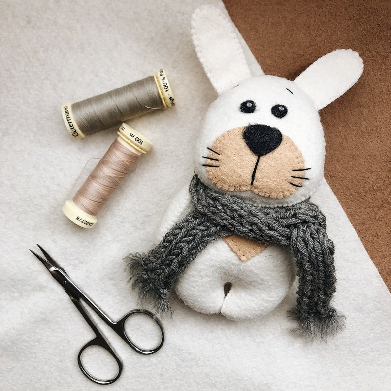 Toy Bunny PDF Pattern Step by Step Sewing Tutorial, Stuffed Animal PDF ...
