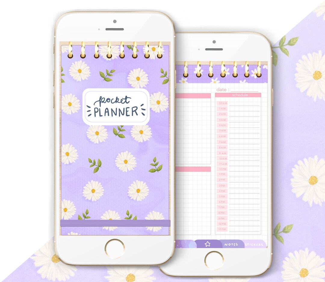 Minimalist Purple Pastel Digital Planner for iPhone Goodnotes - Etsy